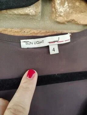 Sun Light | Dresses | Sun Light Womens Brown Scuba Knit Bubble Hem ...